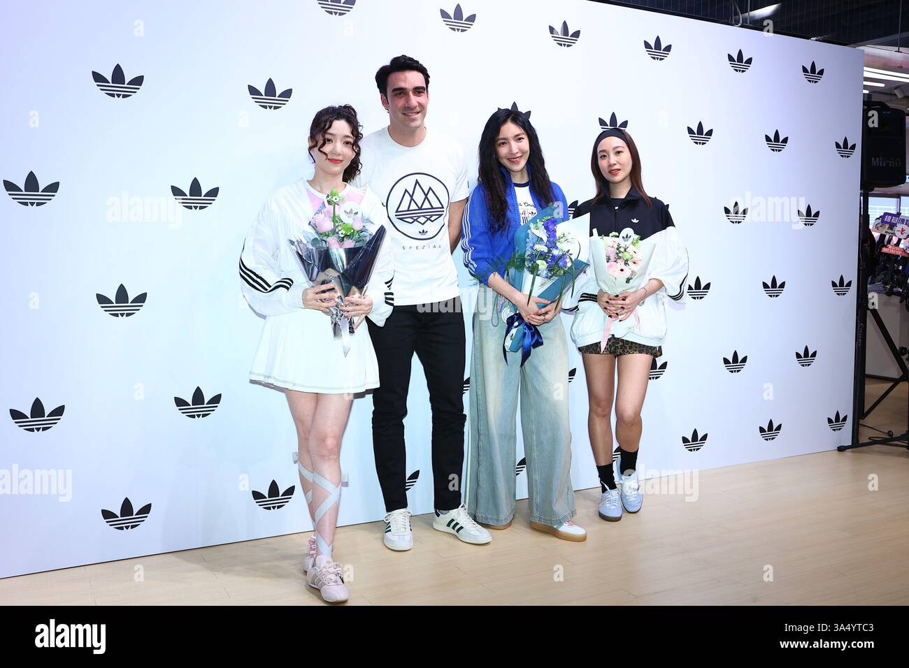 TAIPEI, CHINA - MARCH 20, 2025 - Taiwanese actress Puff Kuo (L) and ...