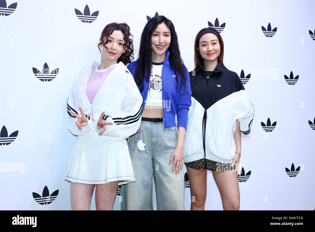 TAIPEI, CHINA - MARCH 20, 2025 - Taiwanese actress Puff Kuo (L) and ...