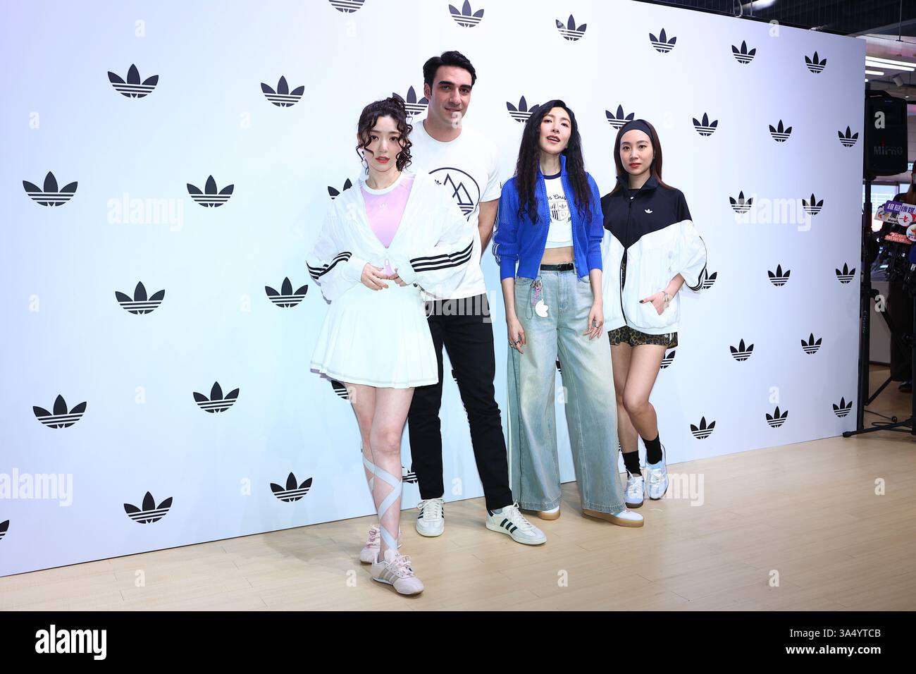 TAIPEI, CHINA - MARCH 20, 2025 - Taiwanese actress Puff Kuo (L) and ...