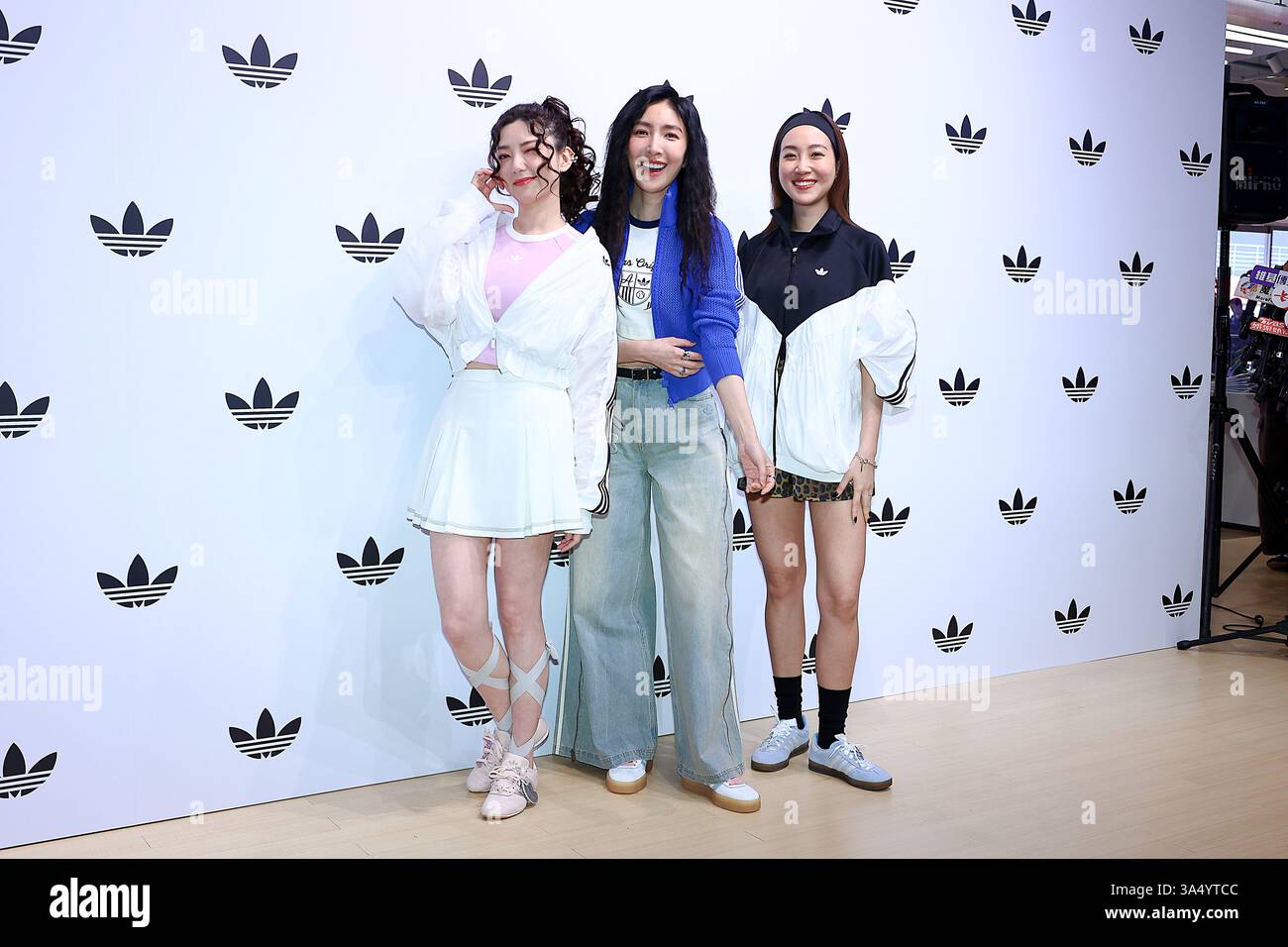 TAIPEI, CHINA - MARCH 20, 2025 - Taiwanese actress Puff Kuo (L) and ...