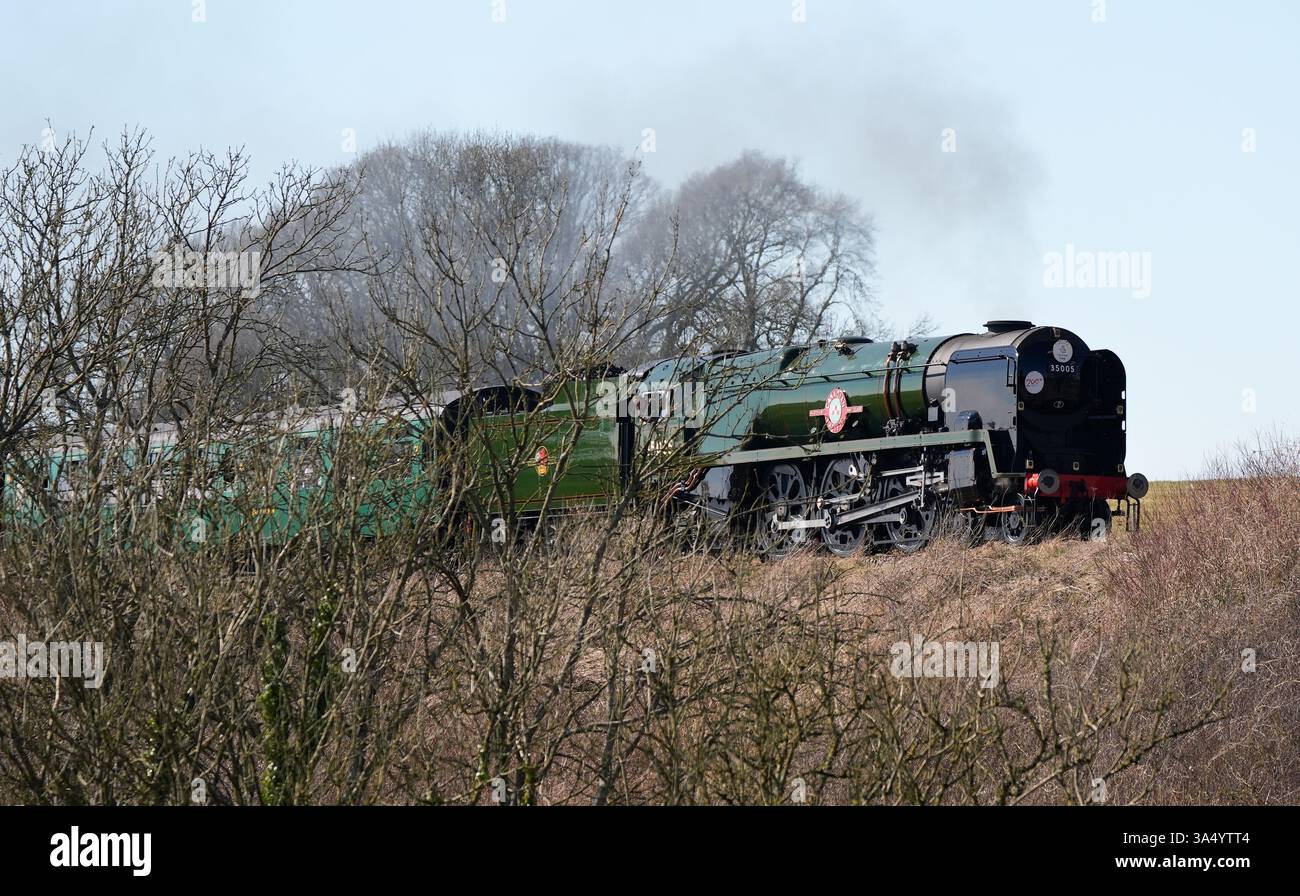 The newly restored steam locomotive No 35005 Canadian Pacific, one of ...