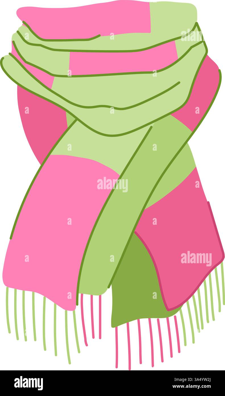 infinity woman scarf cartoon vector illustration Stock Vector Image ...