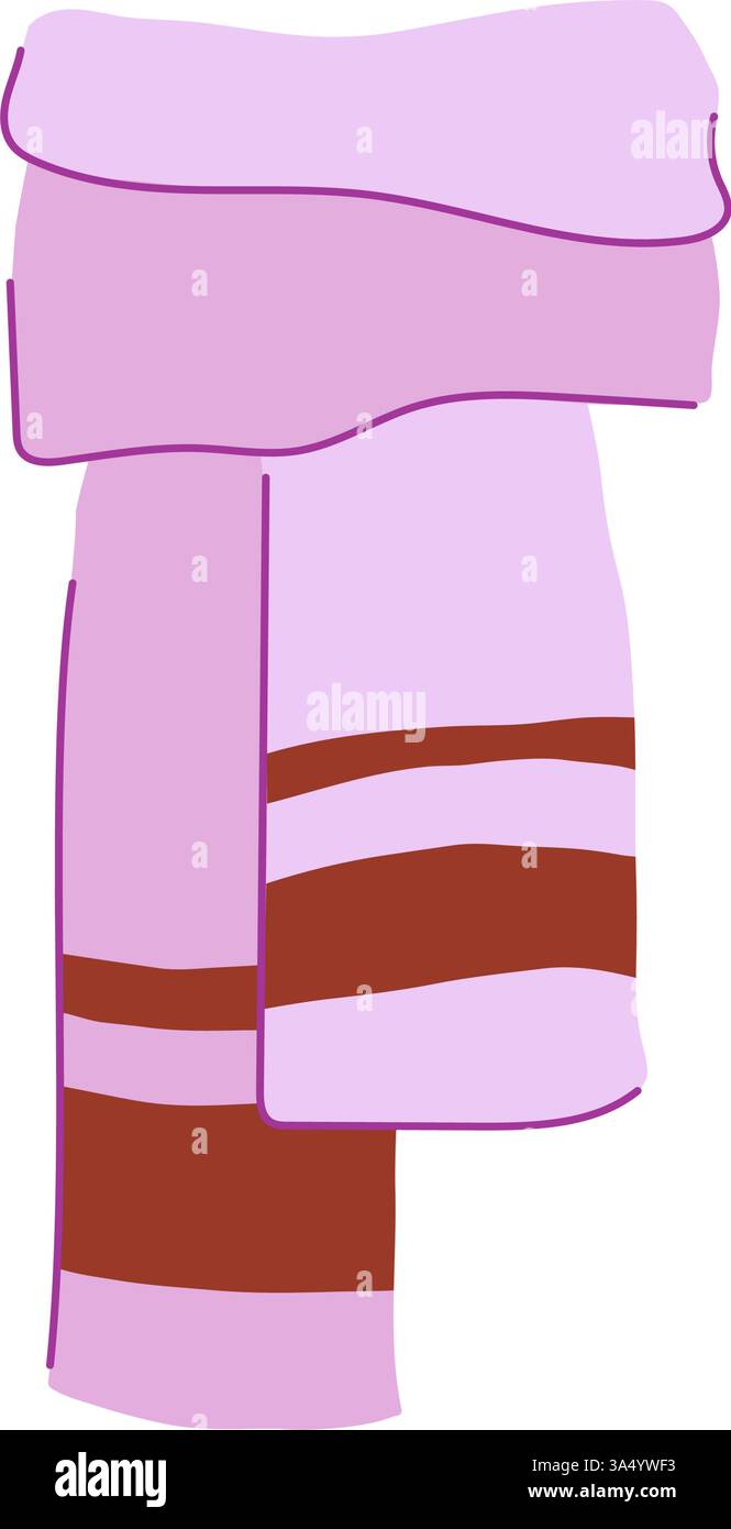 fringe woman scarf cartoon vector illustration Stock Vector Image & Art ...