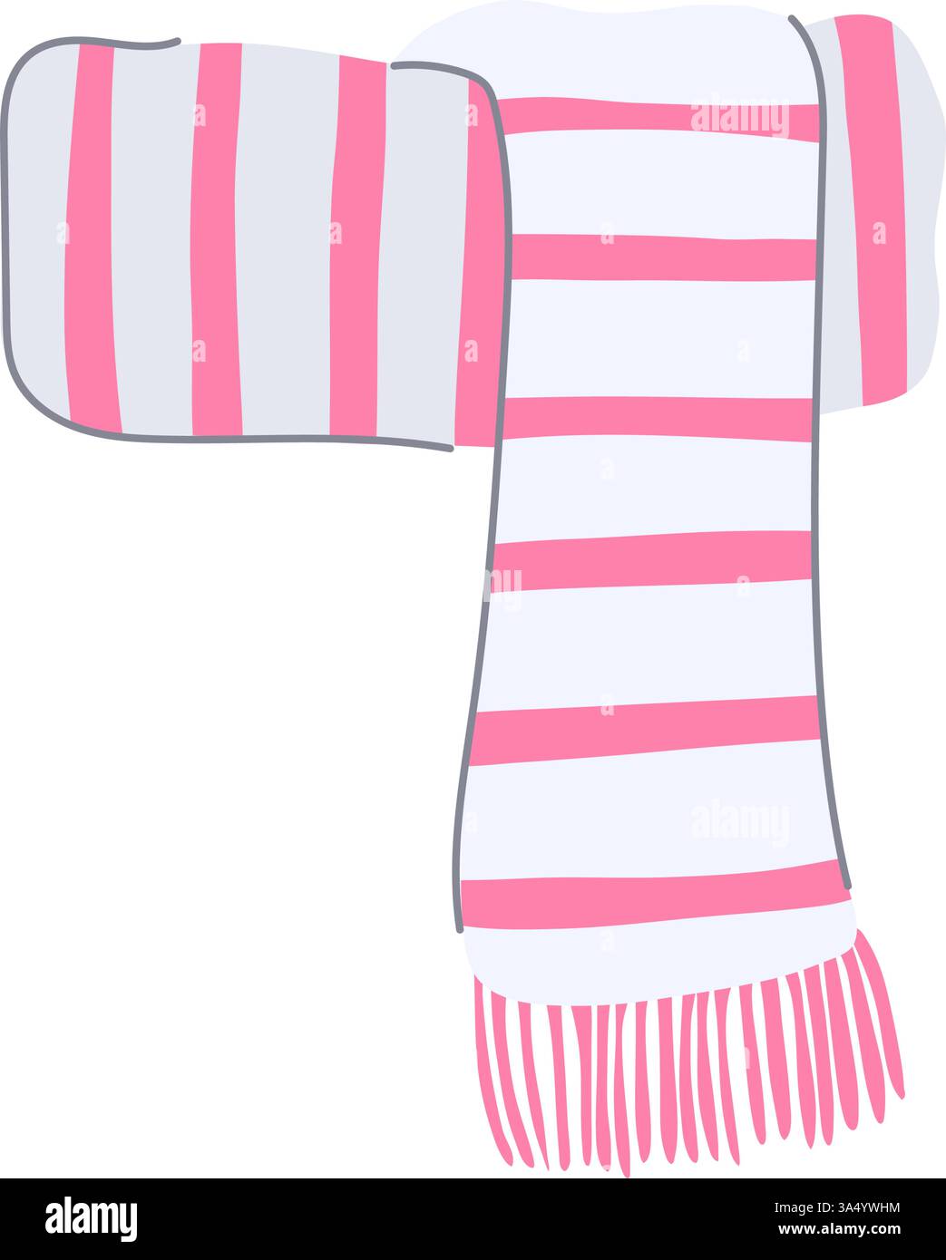 plaid woman scarf cartoon vector illustration Stock Vector Image & Art ...