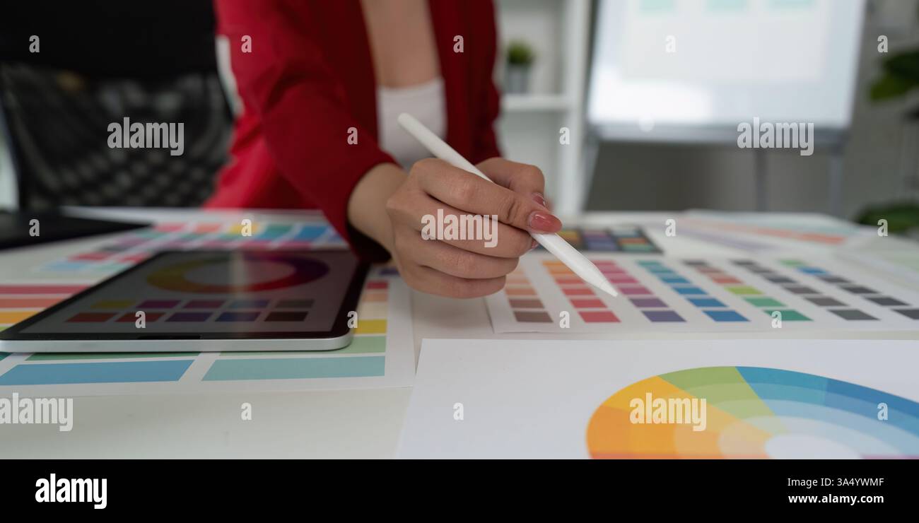 Artistic Exploration and Color Choices. A designer focuses on refining ...