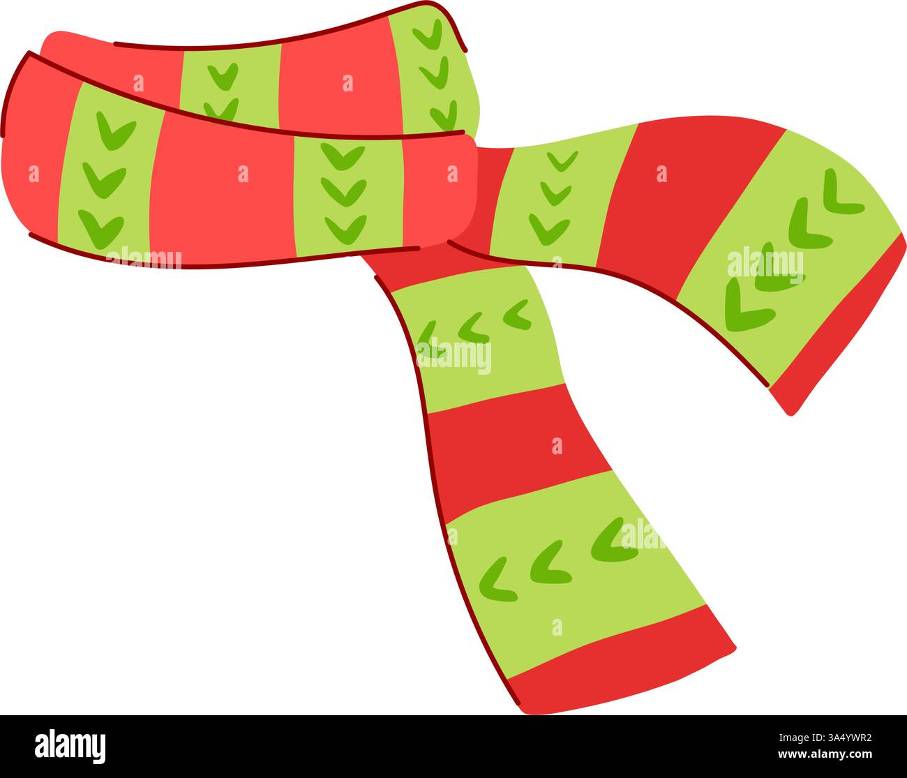 floral woman scarf cartoon vector illustration Stock Vector Image & Art ...