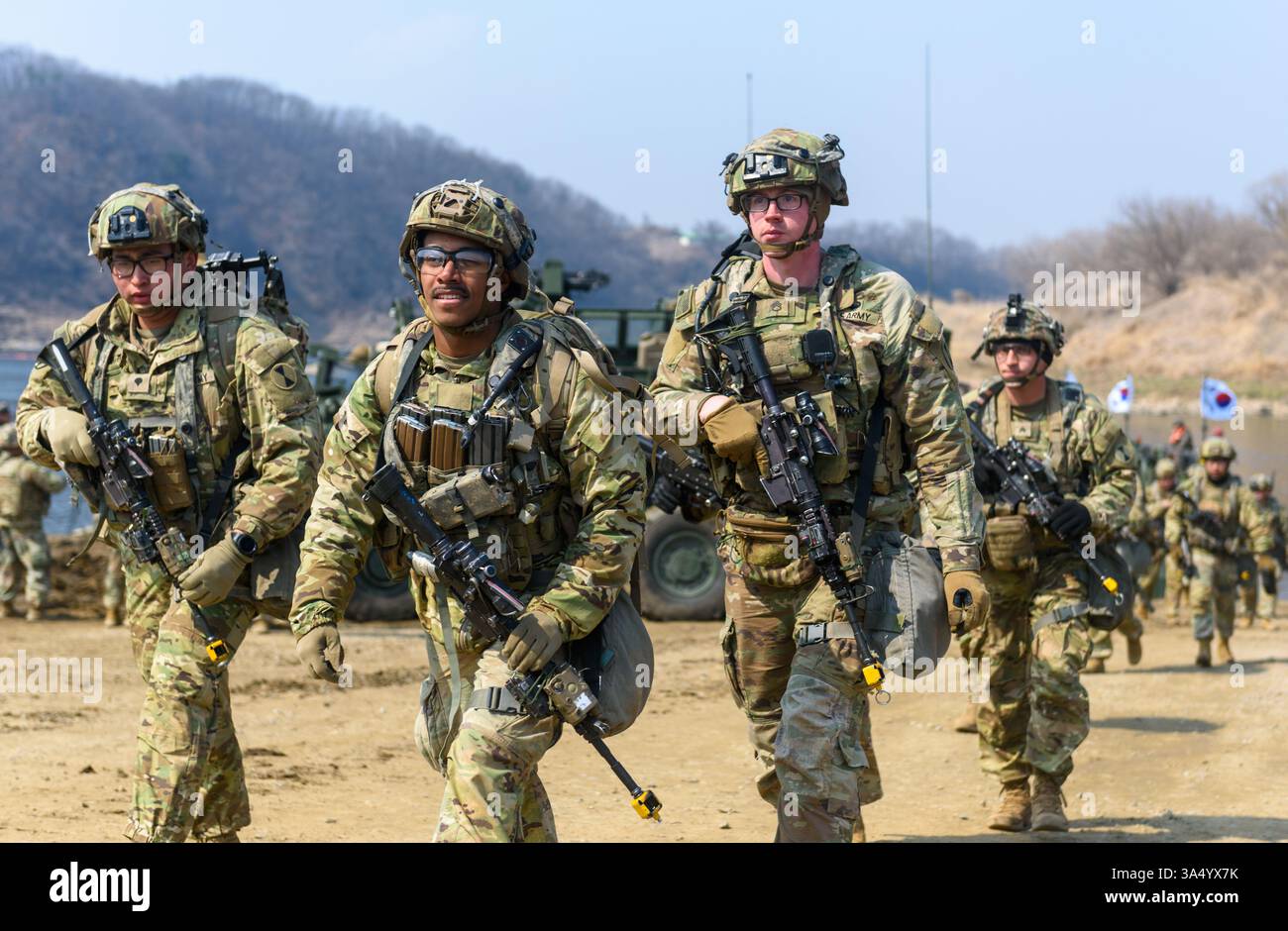 Yeoncheon, South Korea. 20th Mar, 2025. U.S. Army soldiers participate ...