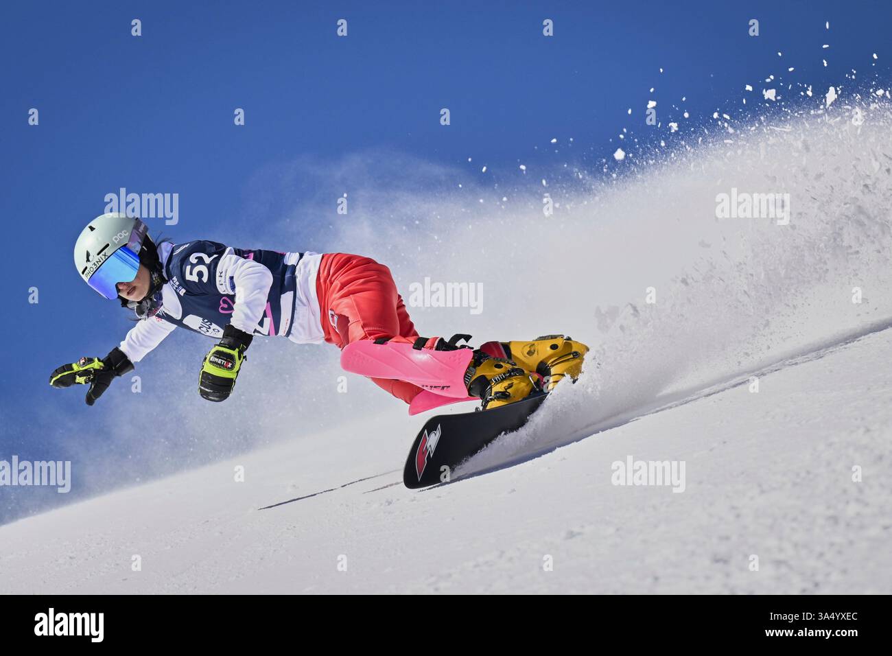 Poland's Weronika Dawidek in action during a Snowboard Parallel Giant ...