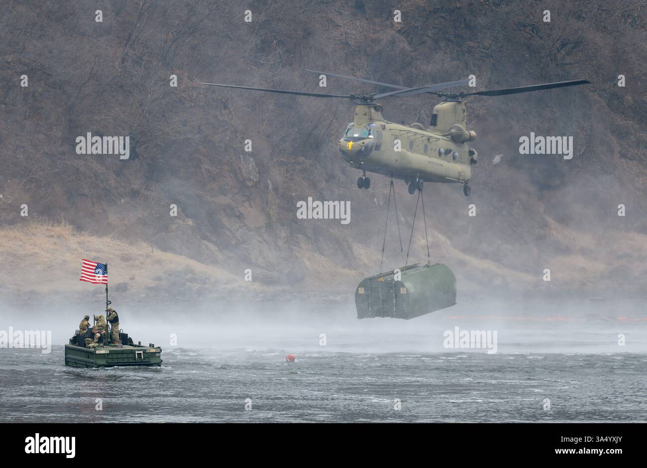 Yeoncheon, South Korea. 20th Mar, 2025. U.S. Army CH-47 Chinook ...