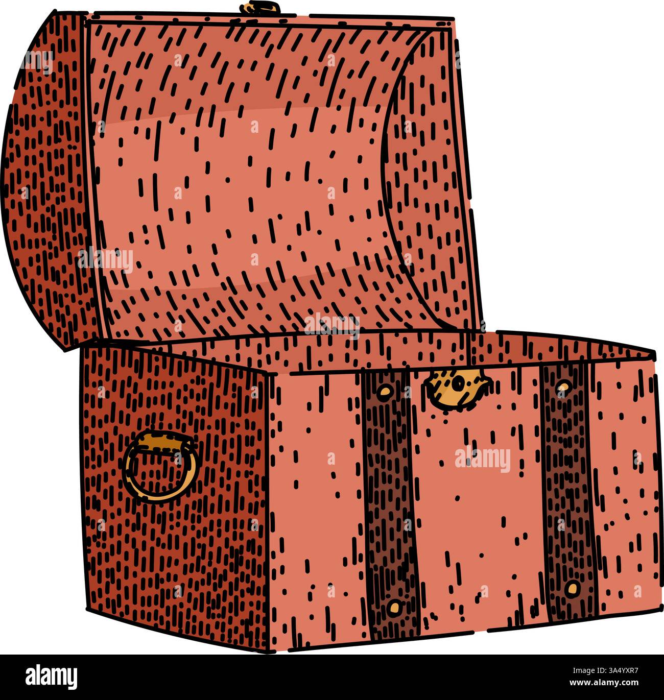 secure antique chest sketch hand drawn vector Stock Vector Image & Art ...