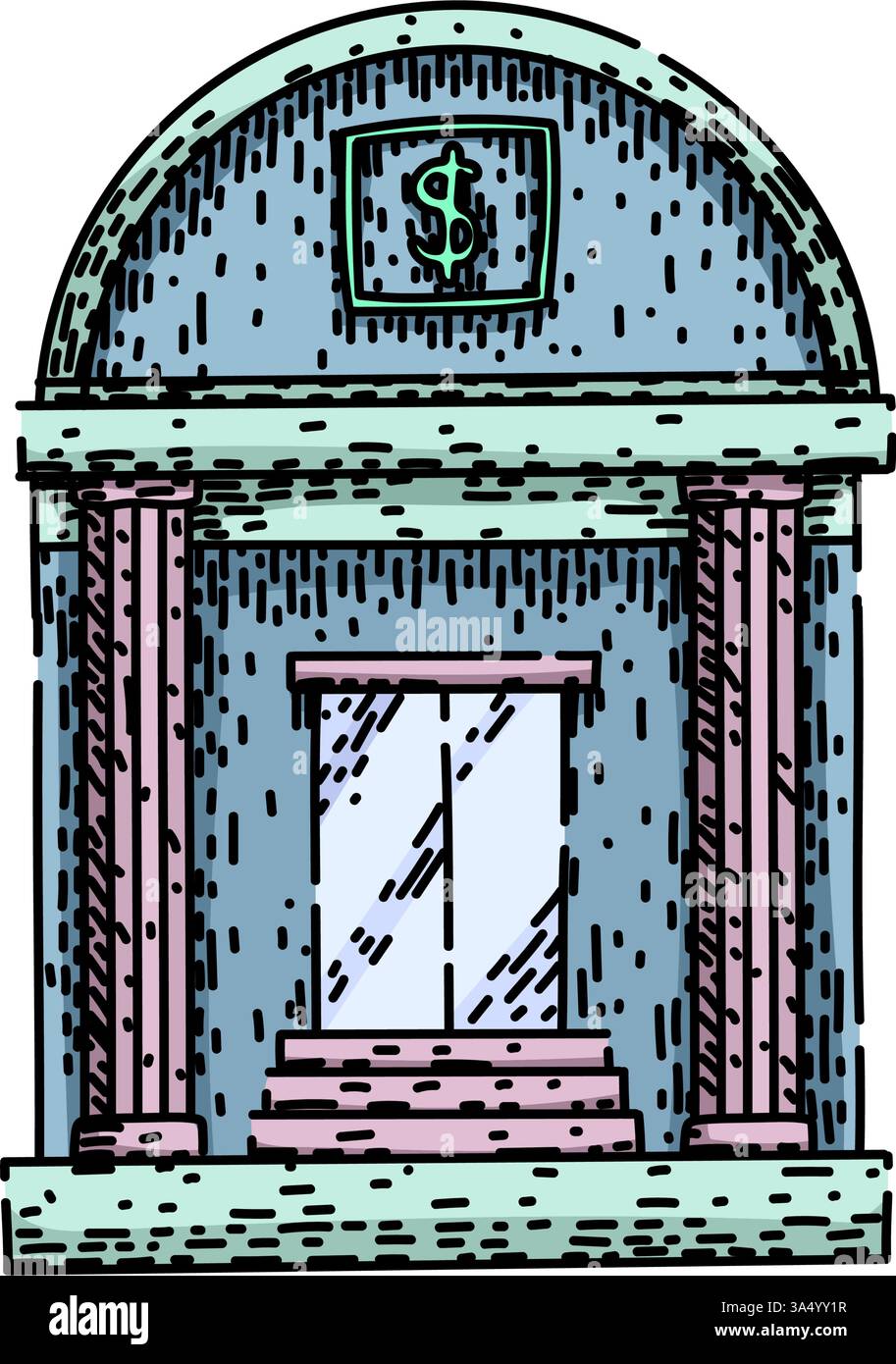 investment bank building sketch hand drawn vector Stock Vector Image ...