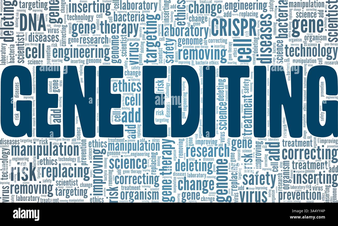 Gene or Genome Editing vector illustration word cloud isolated on white ...