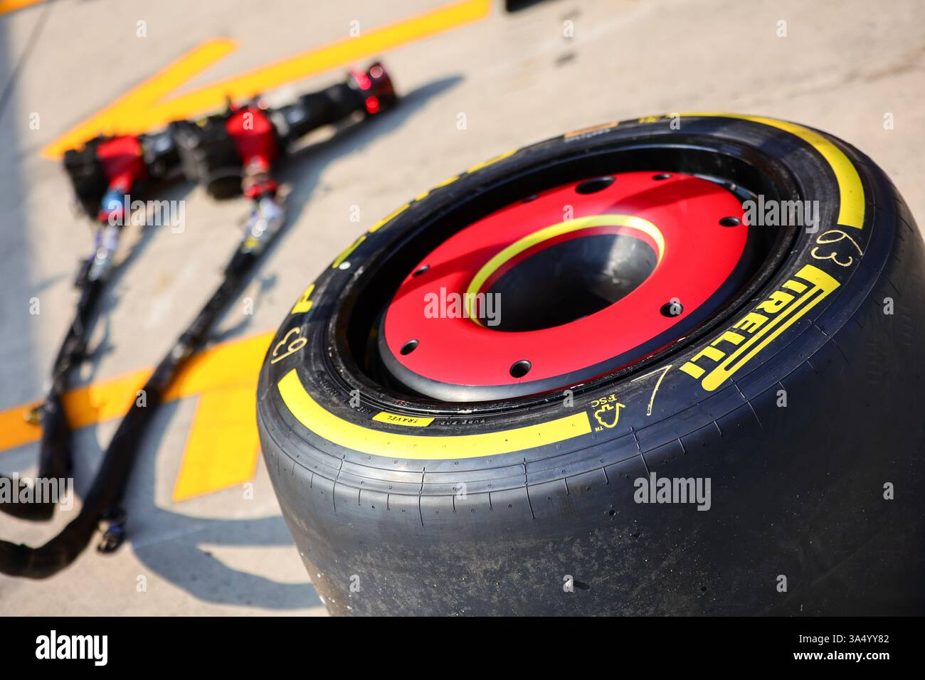SHANGHAI, CHINA- MARCH 20: Pirelli Tyre during preview ahead of the F1 ...