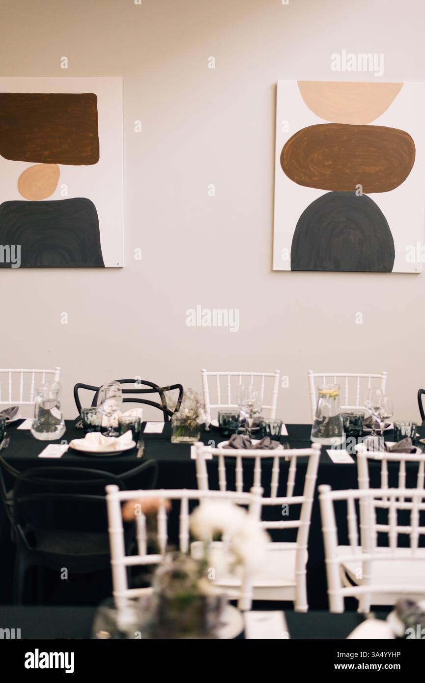 Intimate table setting features hi-res stock photography and images - Alamy