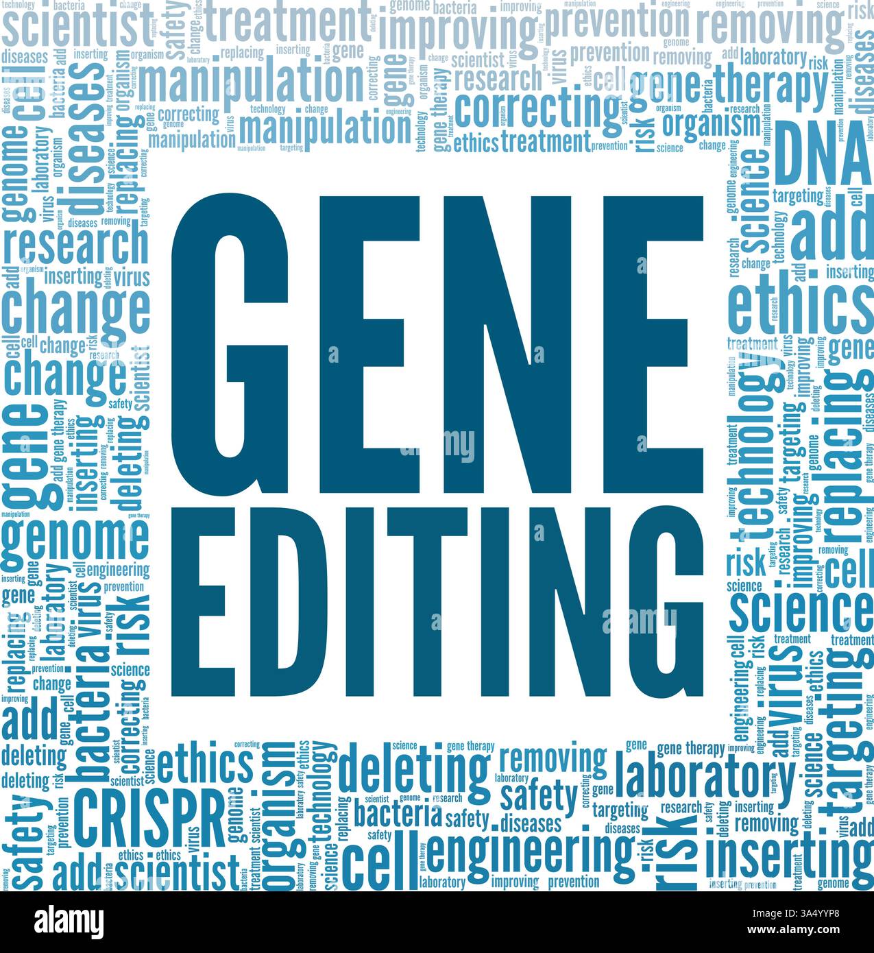 Gene or Genome Editing vector illustration word cloud isolated on white ...
