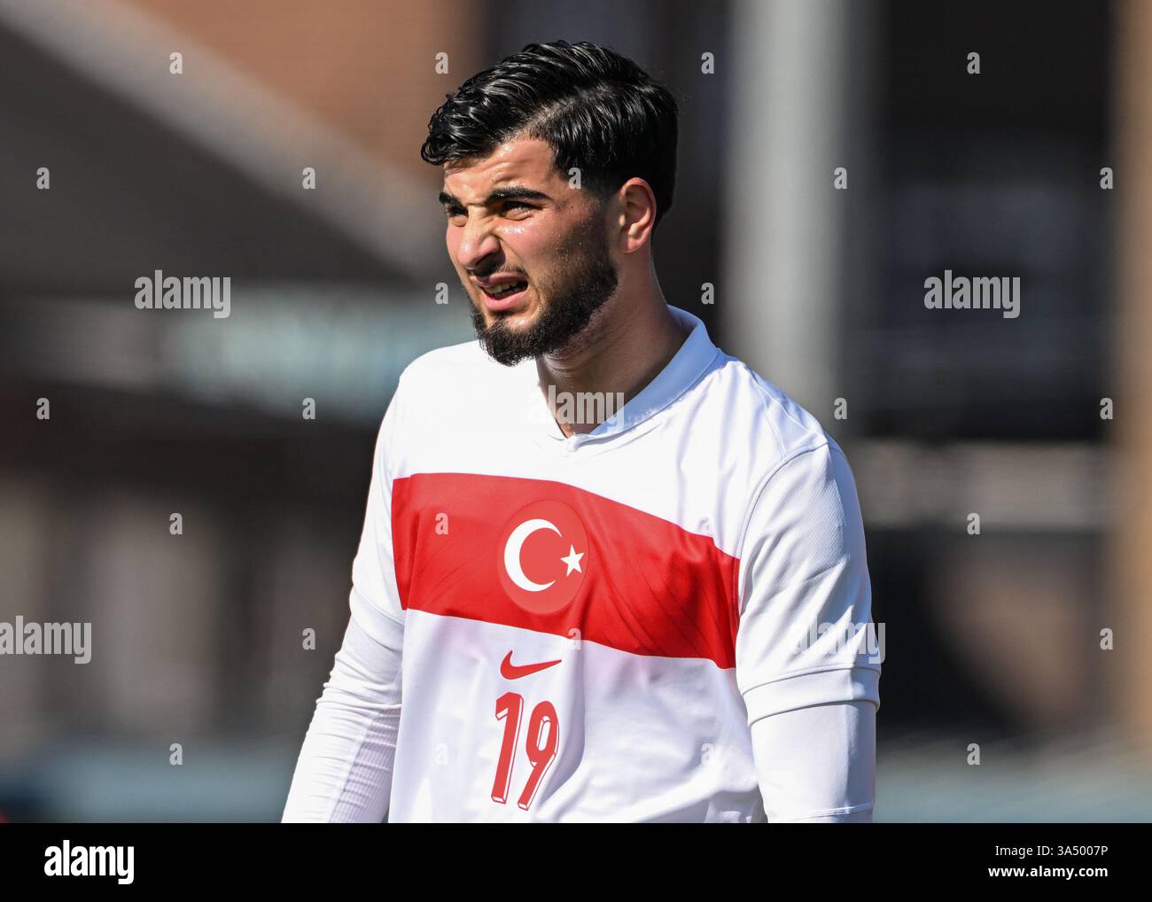 Deeside, UK. 19th Mar, 2025. Huseyin Erturk of Turkey during the UEFA ...