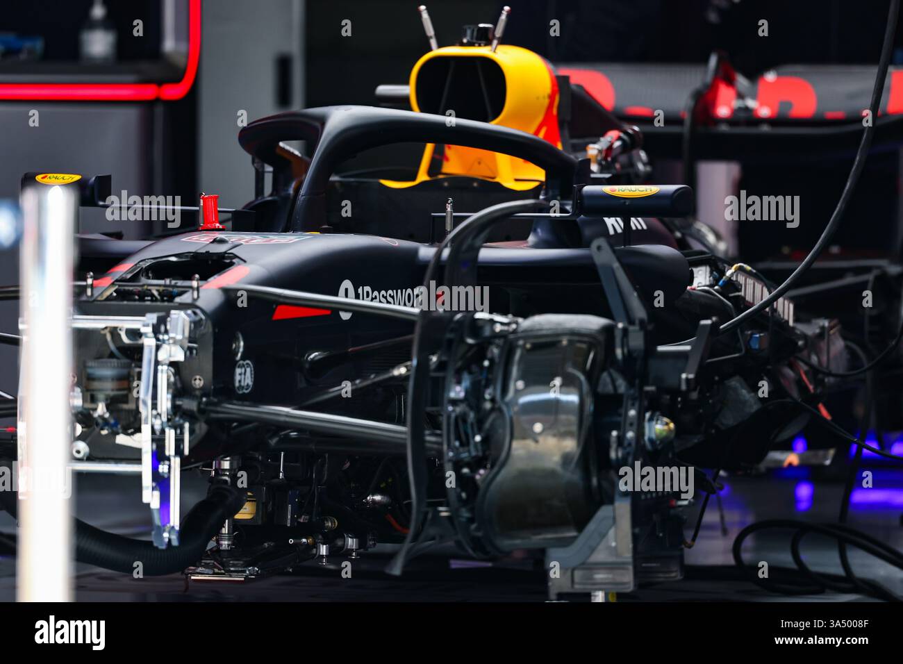 SHANGHAI, CHINA- MARCH 20: Red Bull’s garage during preview ahead of ...