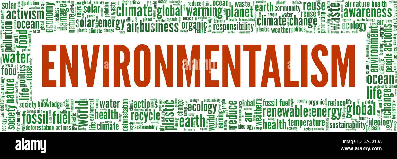 Environmentalism vector illustration word cloud isolated on white ...