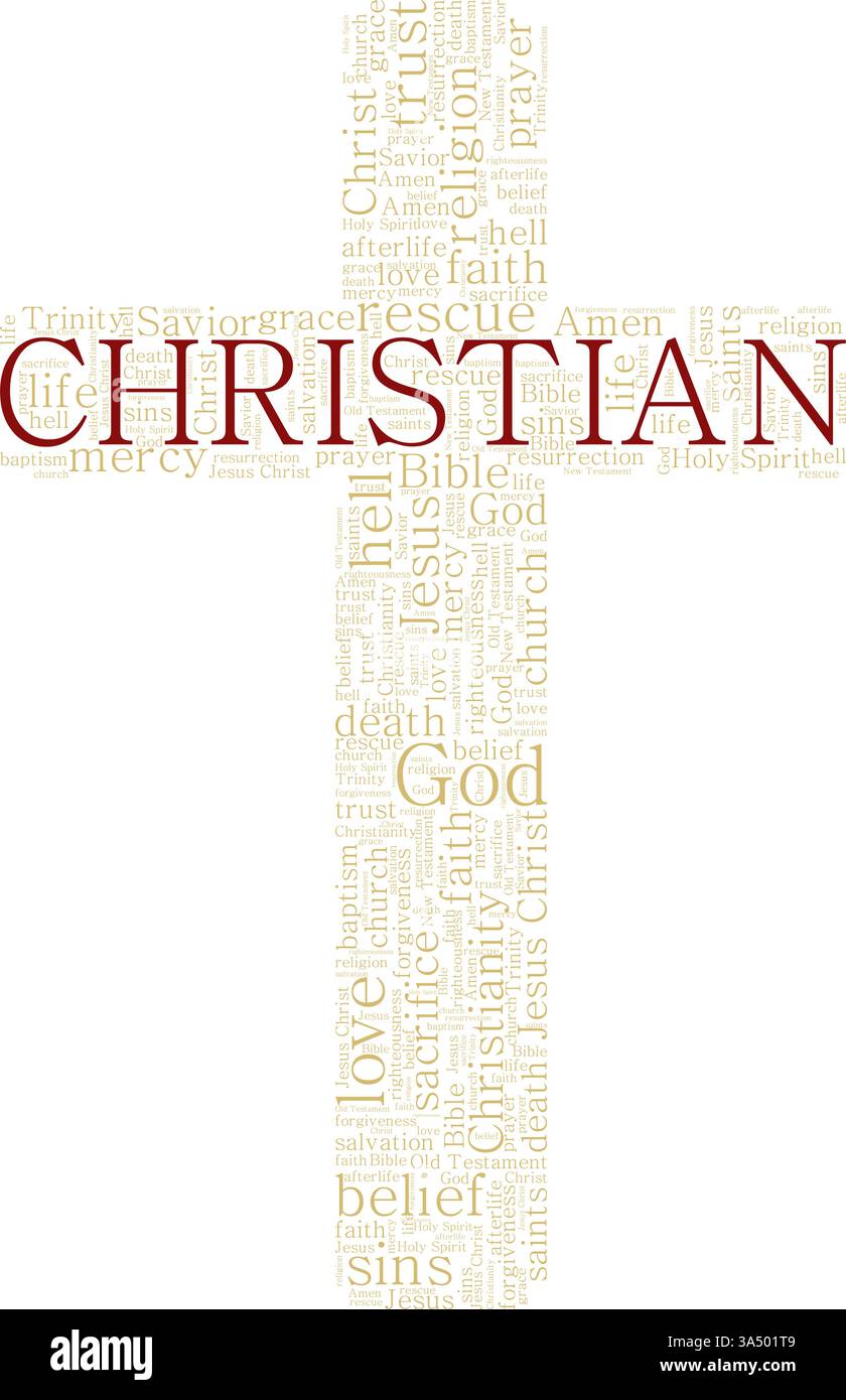 Christian Vector Illustration Word Cloud Isolated On White Background Stock Vector Image And Art