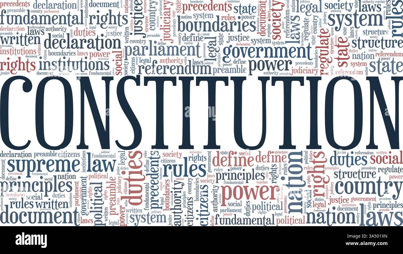 Constitution vector illustration word cloud isolated on white ...