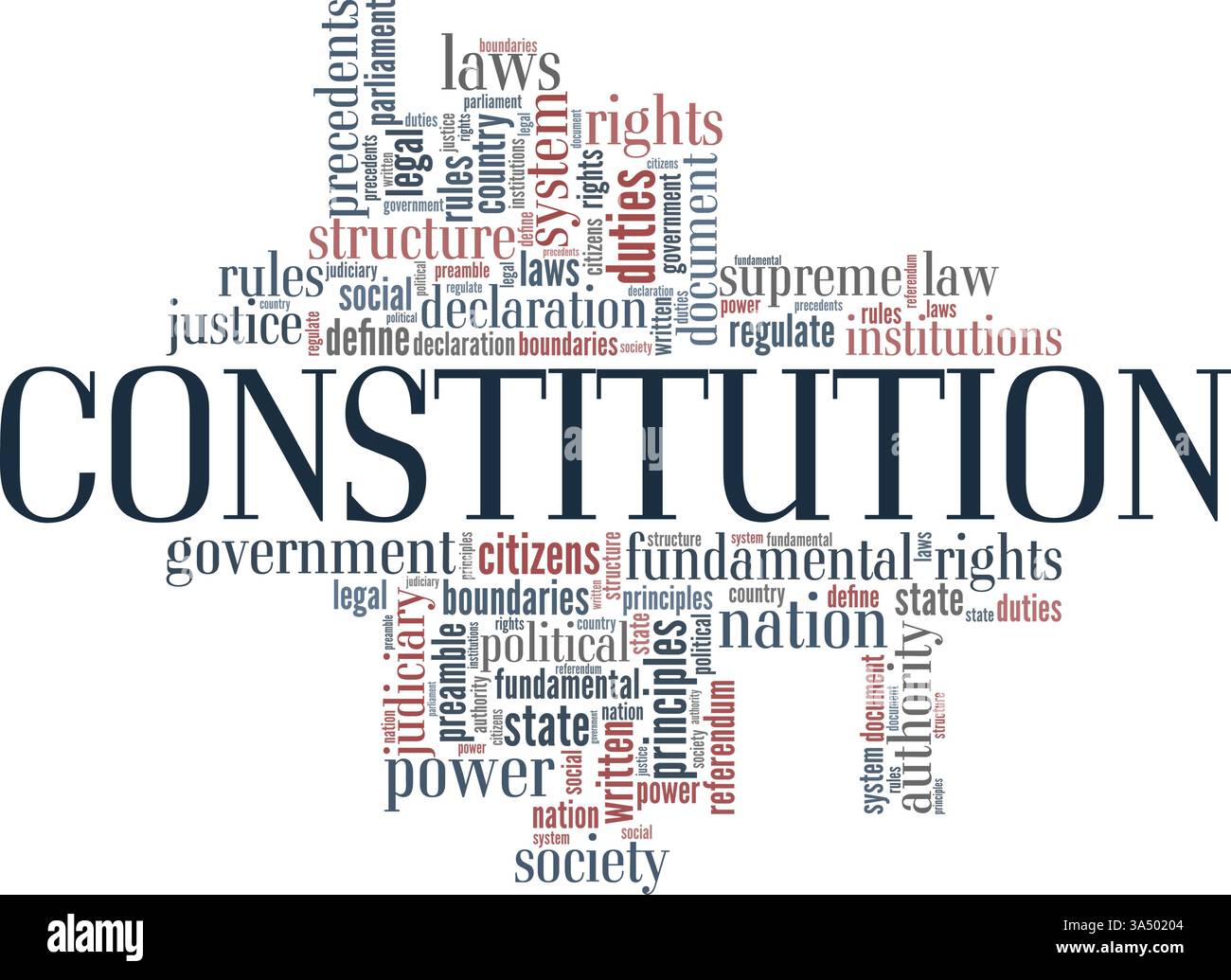 Constitution vector illustration word cloud isolated on white ...