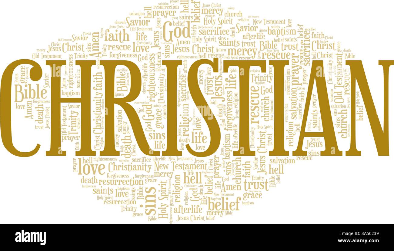 Christian Vector Illustration Word Cloud Isolated On White Background Stock Vector Image And Art