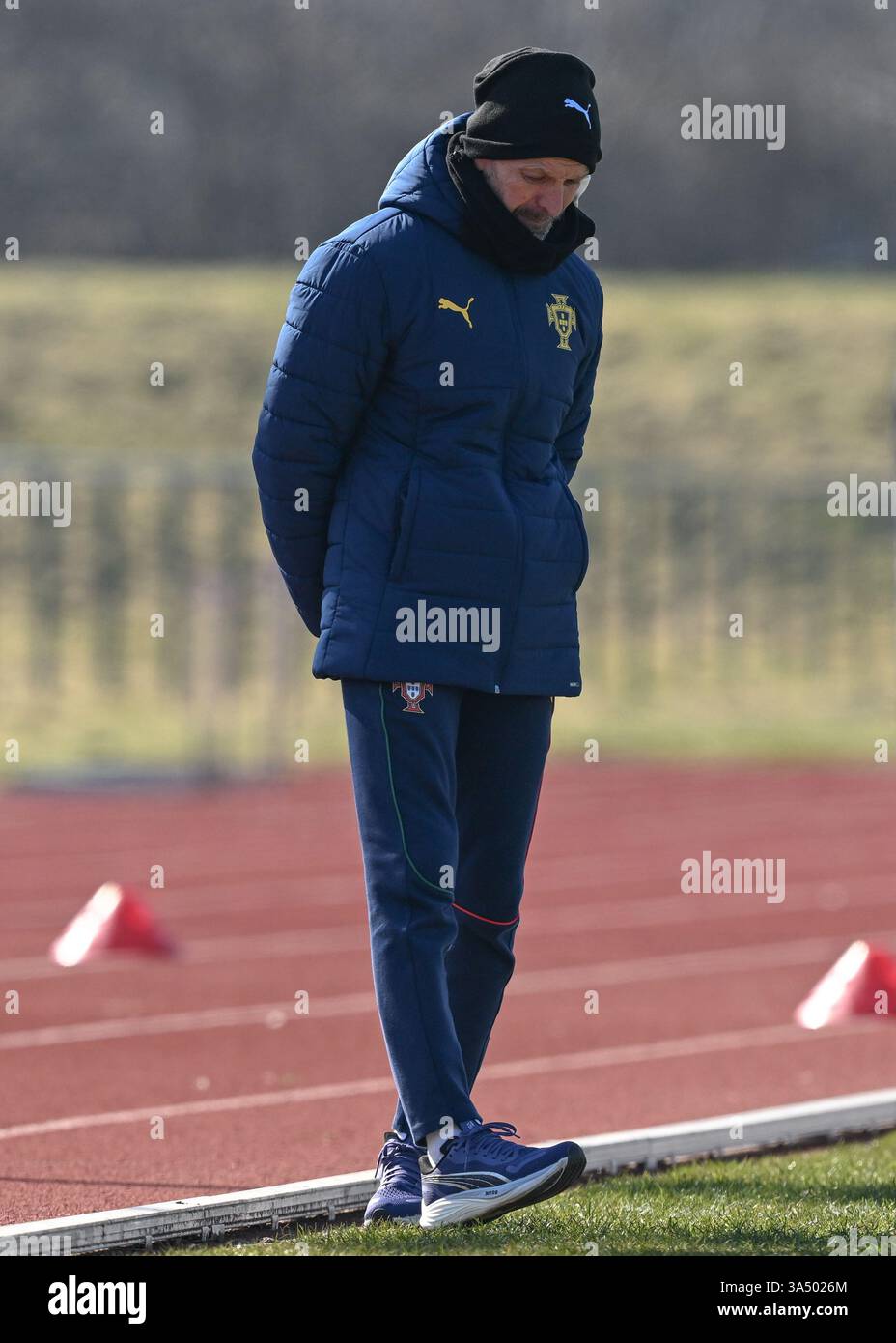 Deeside, UK. 19th Mar, 2025. Filipe Ramos head coach of Portugal during ...