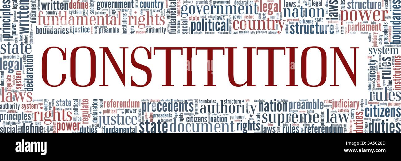Constitution vector illustration word cloud isolated on white ...