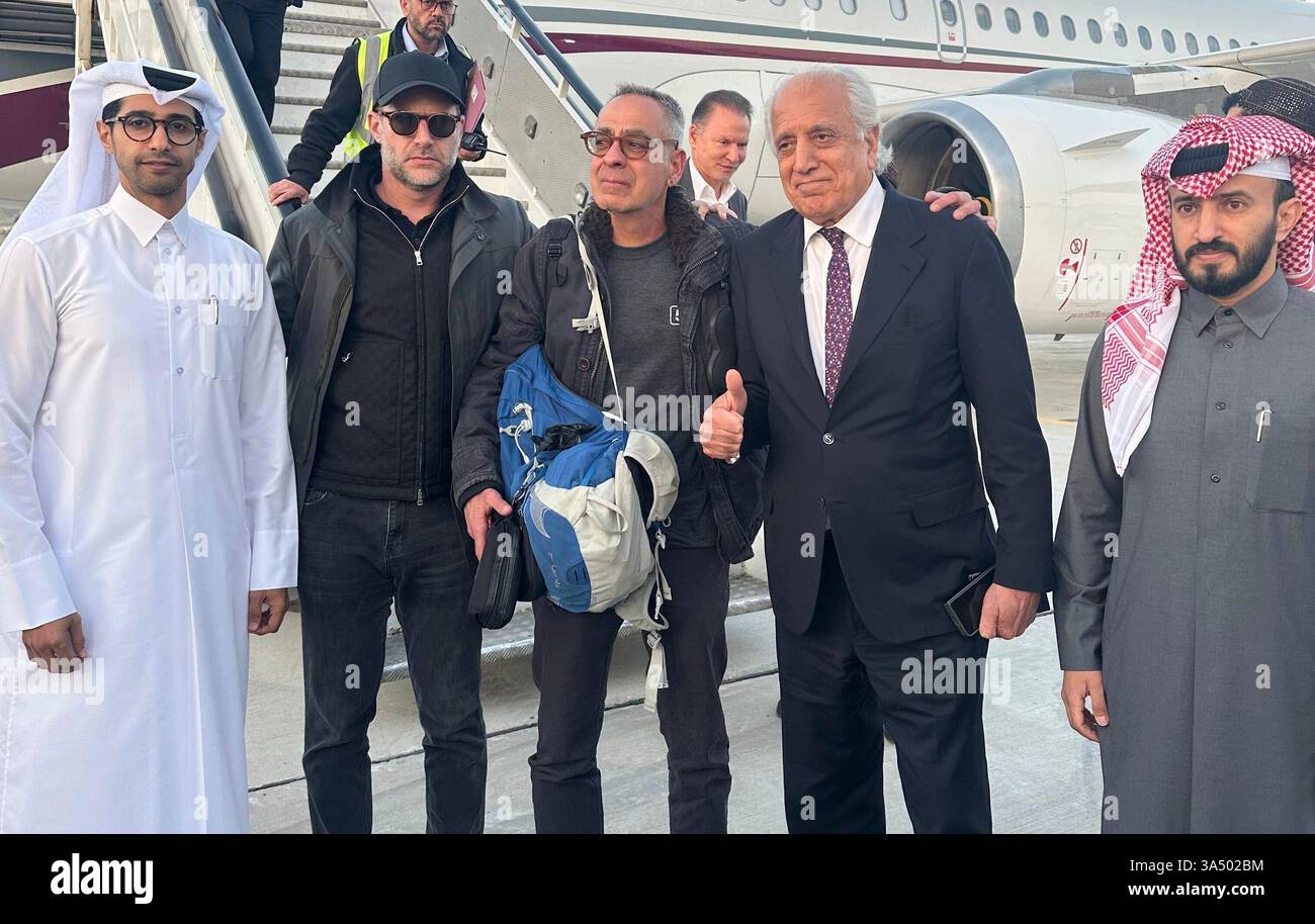 In this handout photo released by Qatar Ministry of Foreign Affairs ...