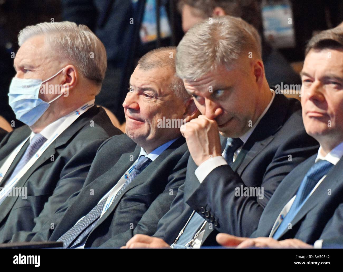 Moscow, Russia. 18th Mar, 2025. From left to right: CEO of ...