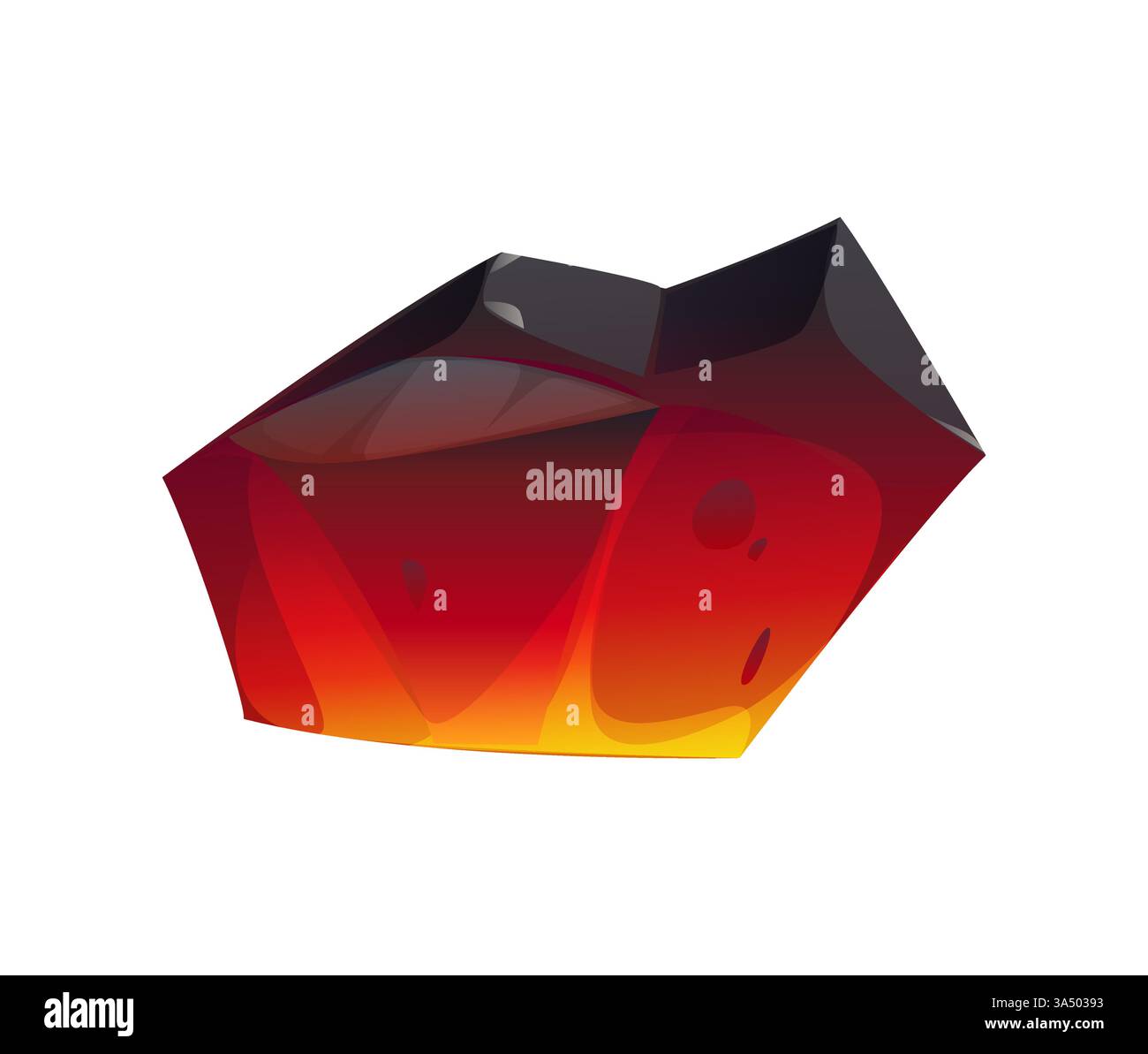 BBQ burn fiery ember cartoon charcoal piece. Firewood burnt fuel ...