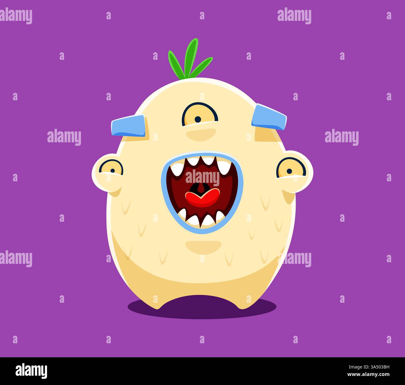 Halloween font digit 0 zero bizarre monster character. Spooky fantasy ...