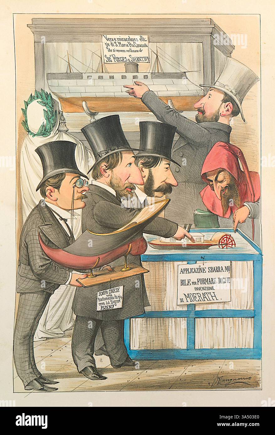 Antonio Manganaro - The Maritime Exhibition visited by Dante and Virgil ...