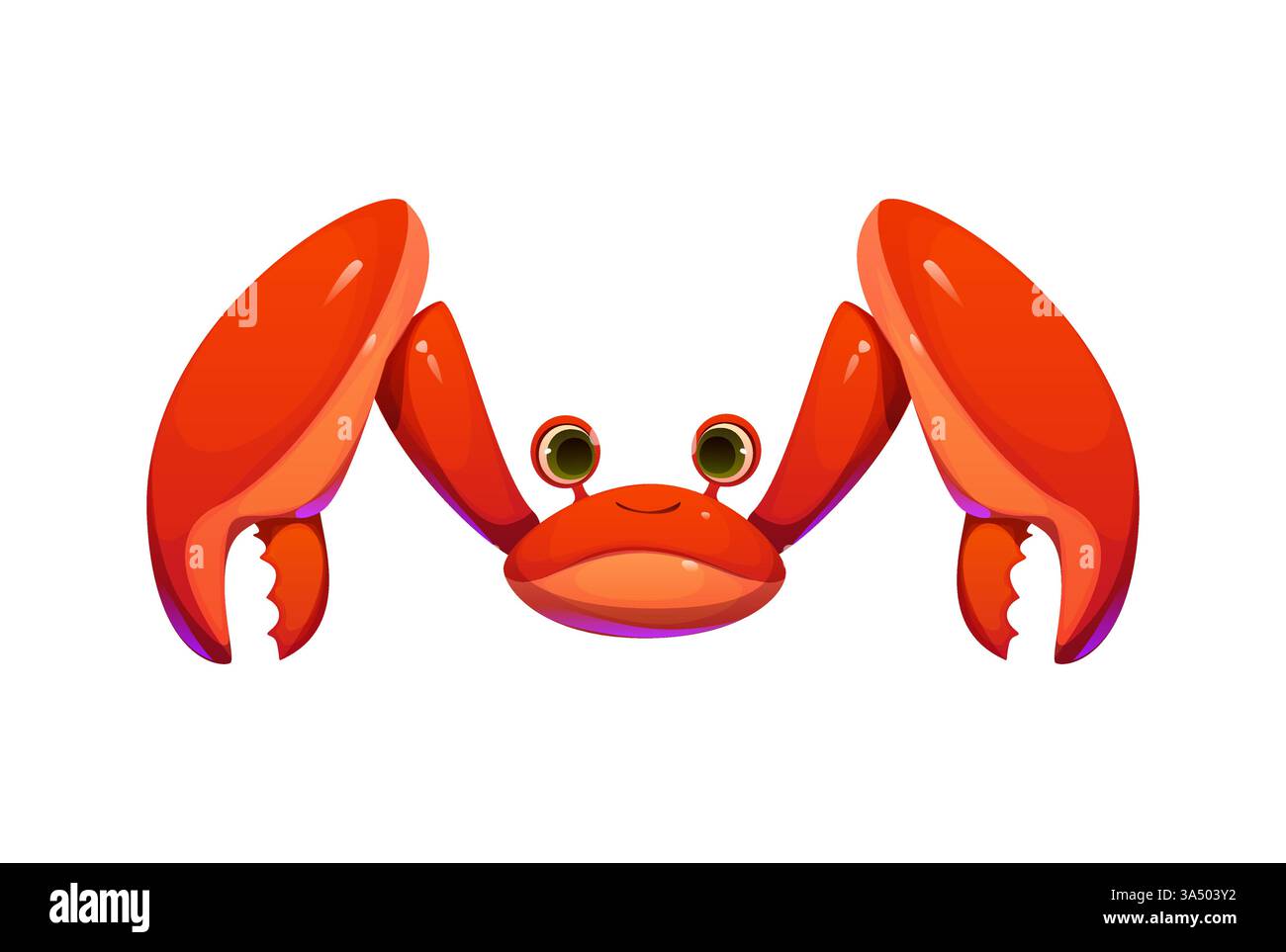 Cartoon underwater font crab letter M. Underwater wildlife creature ABC ...