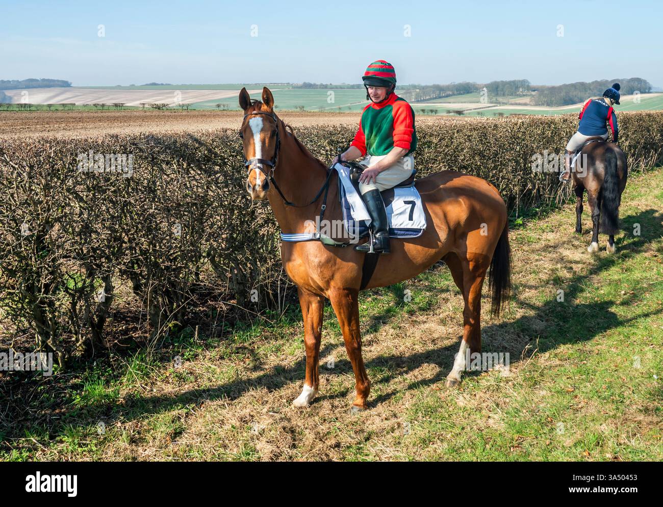 Jockeys ahead of the 505th Kiplingcotes Derby, the oldest annual horse ...