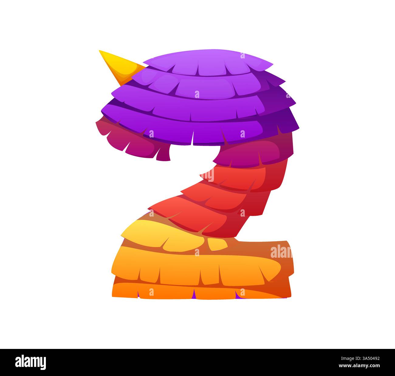 Cartoon Mexican font pinata number 2 two. Mexican festival math ...