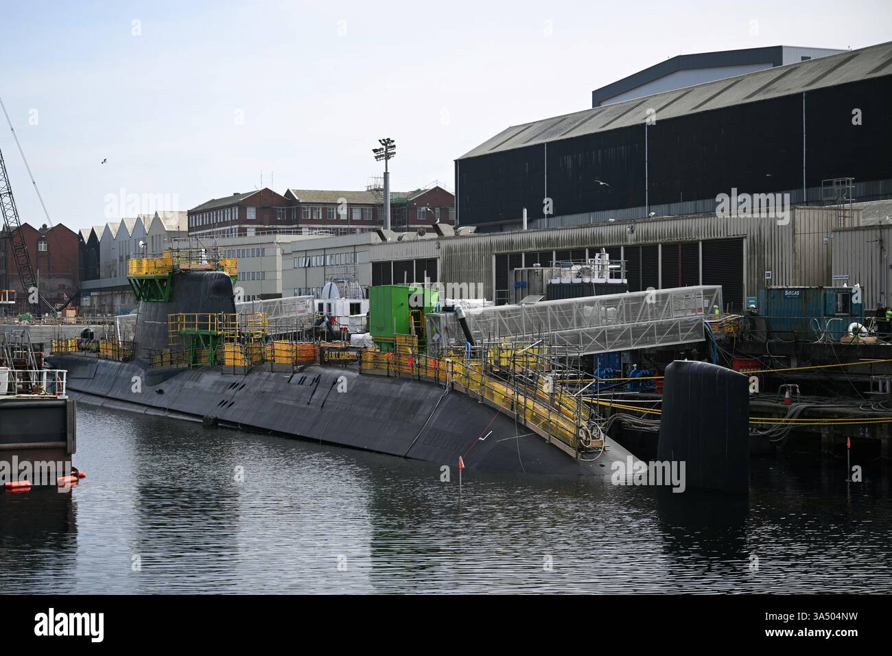 HMS Agamemnon nuclear submarine at the BAE system factory, Barrow-in ...