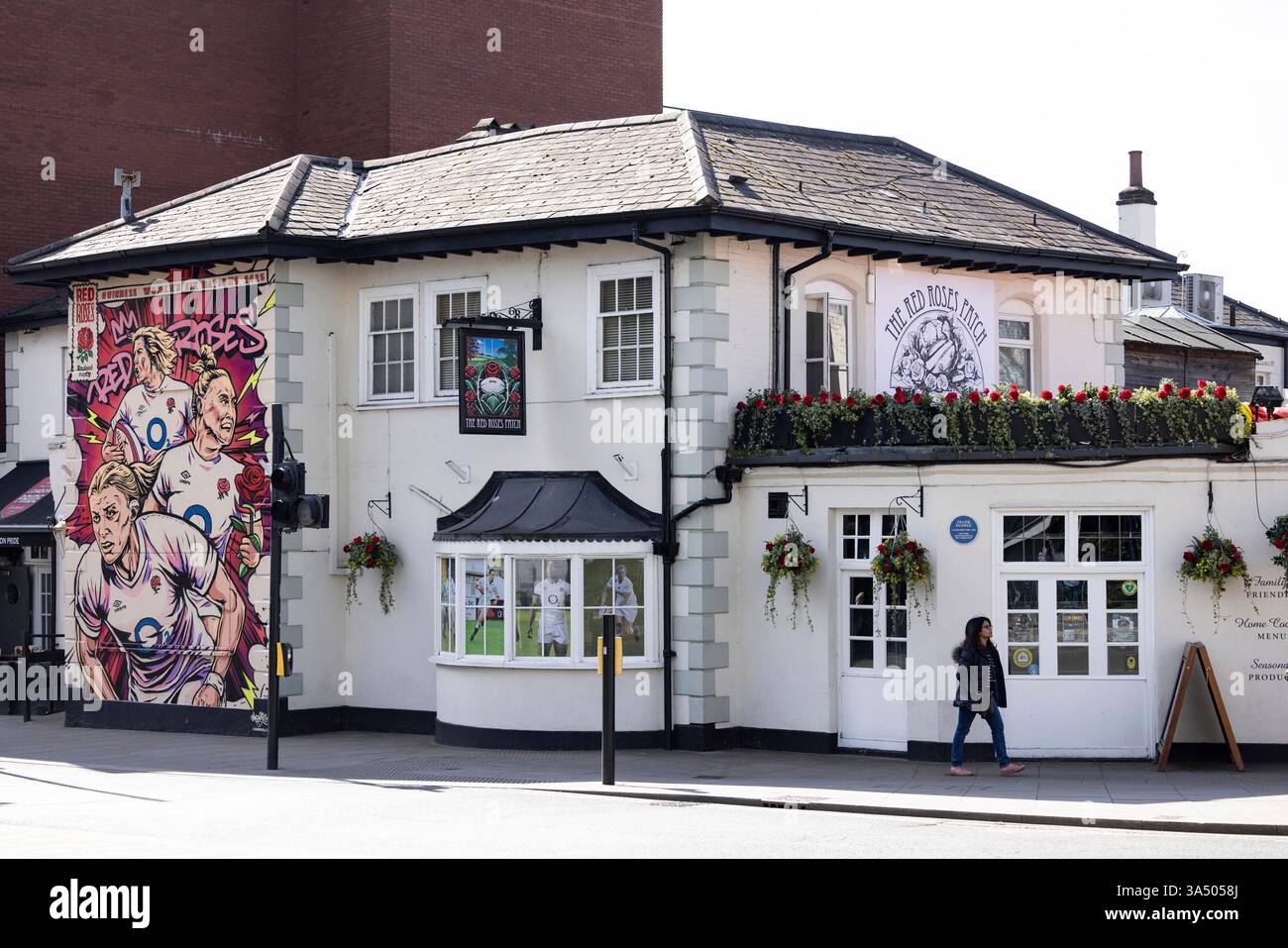 EDITORIAL USE ONLY A new mural paying tribute to England's Red Roses ...