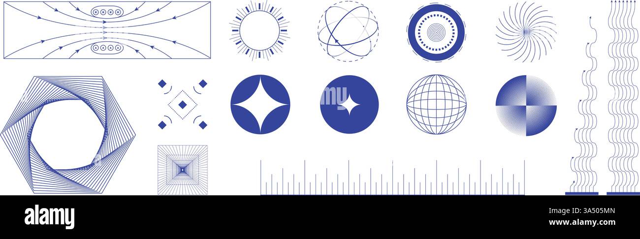 Vector design, educational content. Grid-like structures forming ...