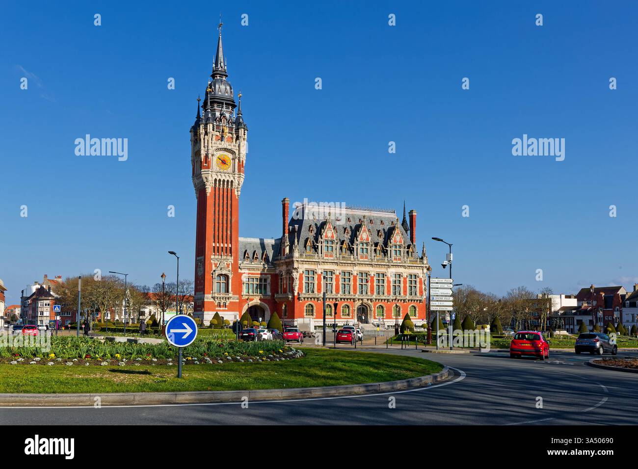 CALAIS, FRANCE, March 15, 2025 : City Hall (french : Hotel de Ville) is ...