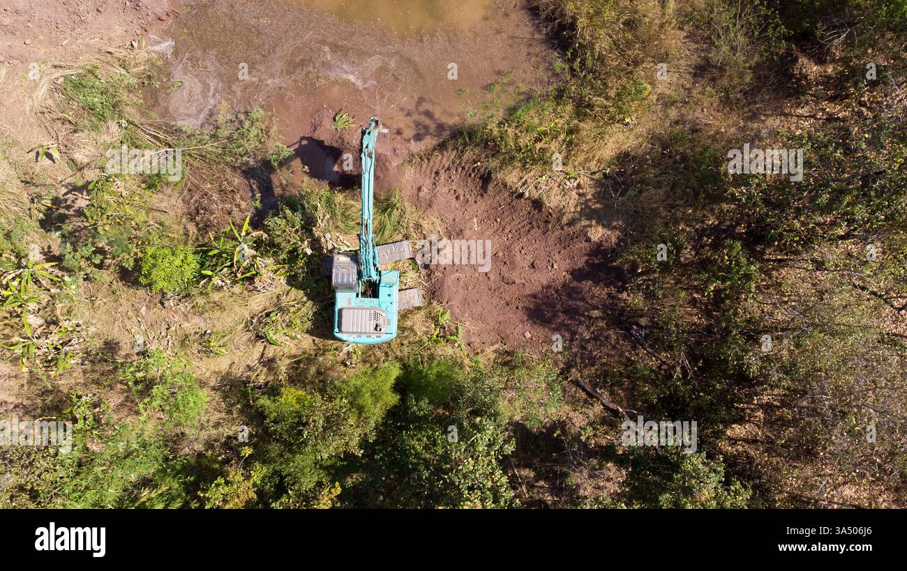 Aerial view of the deforestation Stock Photo - Alamy