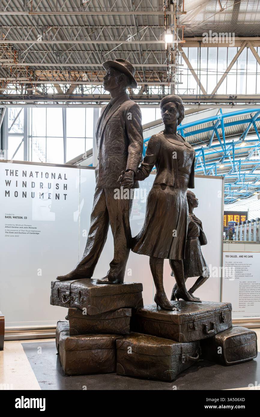 The National Windrush Monument by sculptor Basil Watson at London ...
