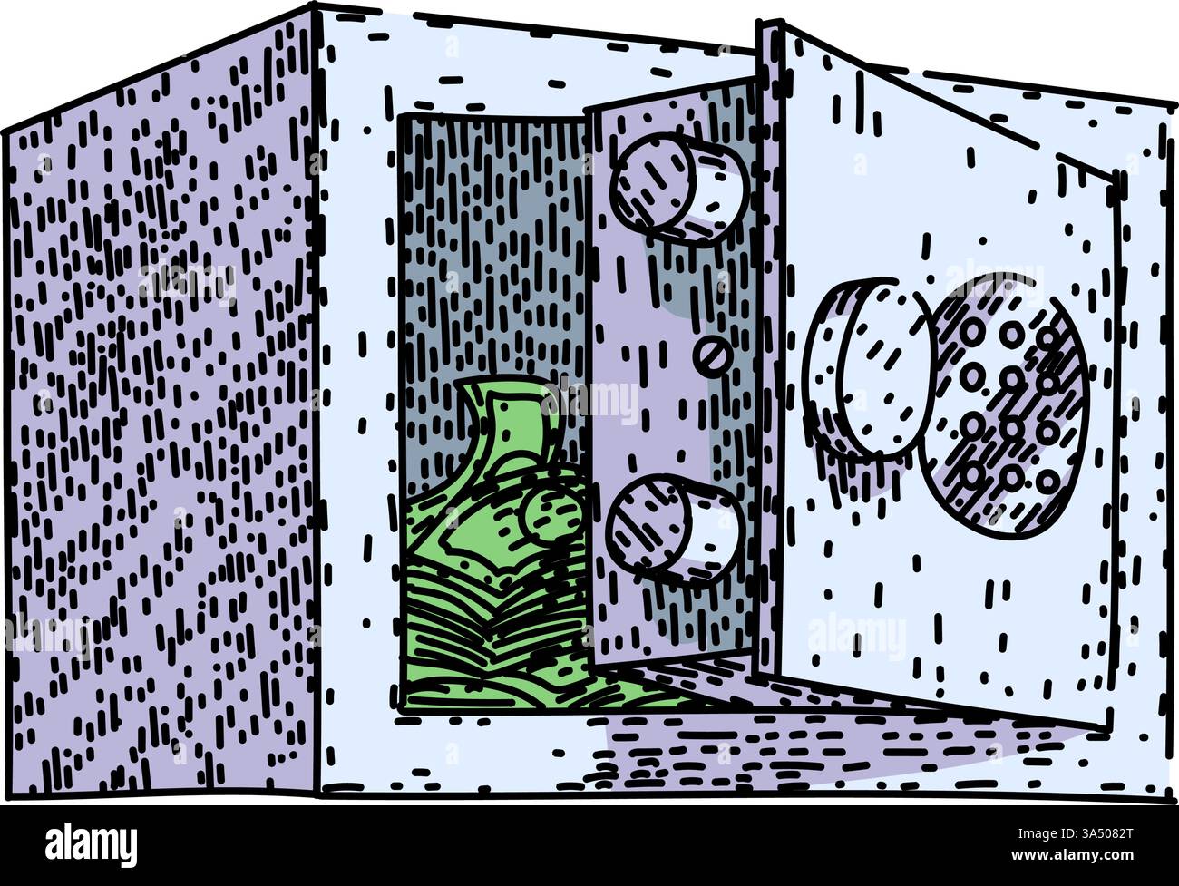 defense safe sketch hand drawn vector Stock Vector Image & Art - Alamy