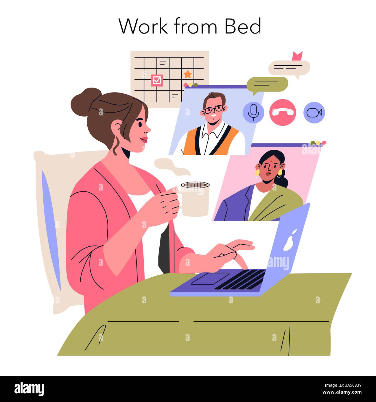 Working from bed has become a norm for many, blending comfort with ...