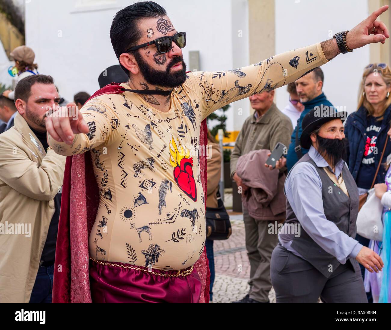Circus Strongman at Carnival in Tomar, Portugal 2025 Stock Photo - Alamy