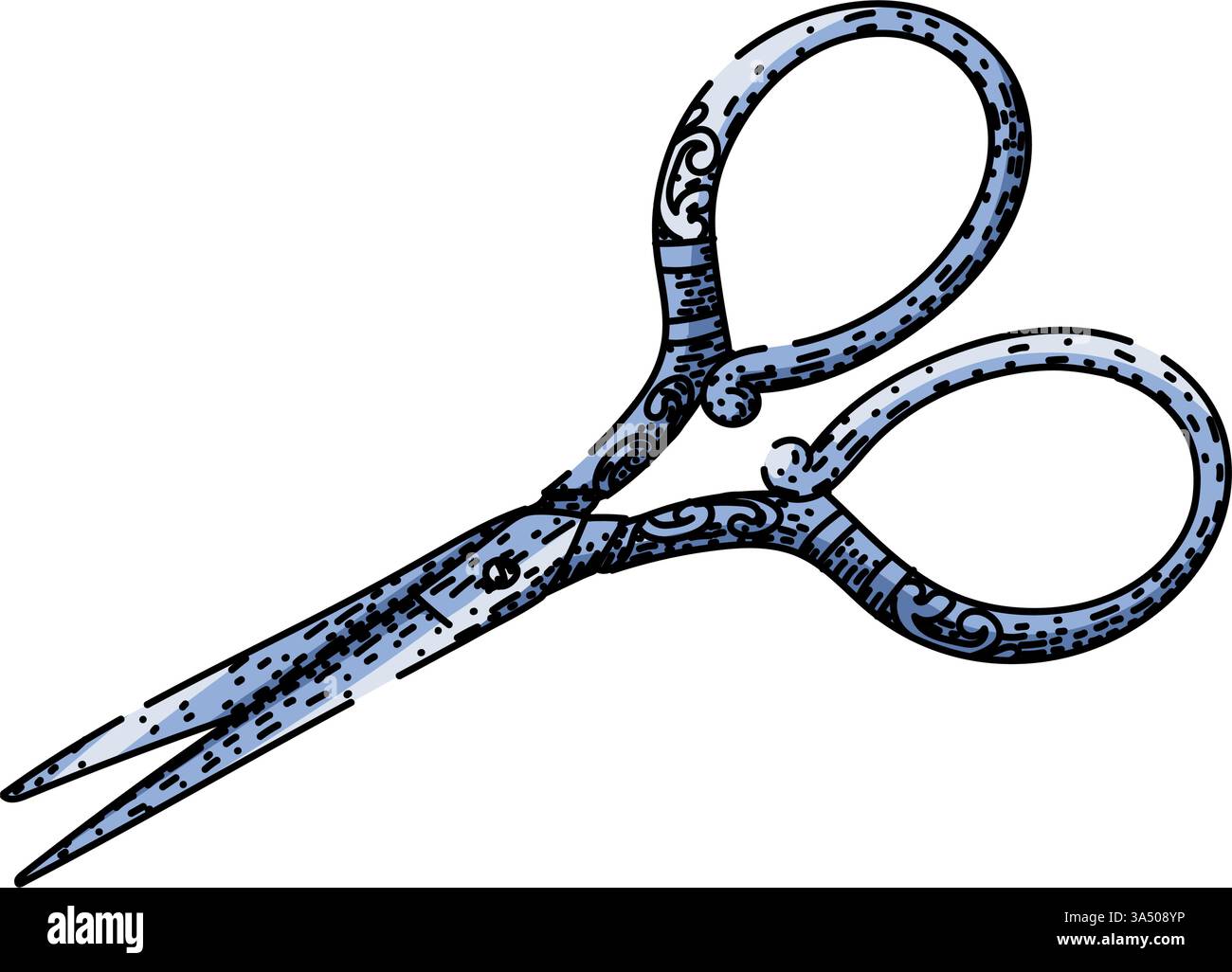 sharp scissors sketch hand drawn vector Stock Vector Image & Art - Alamy