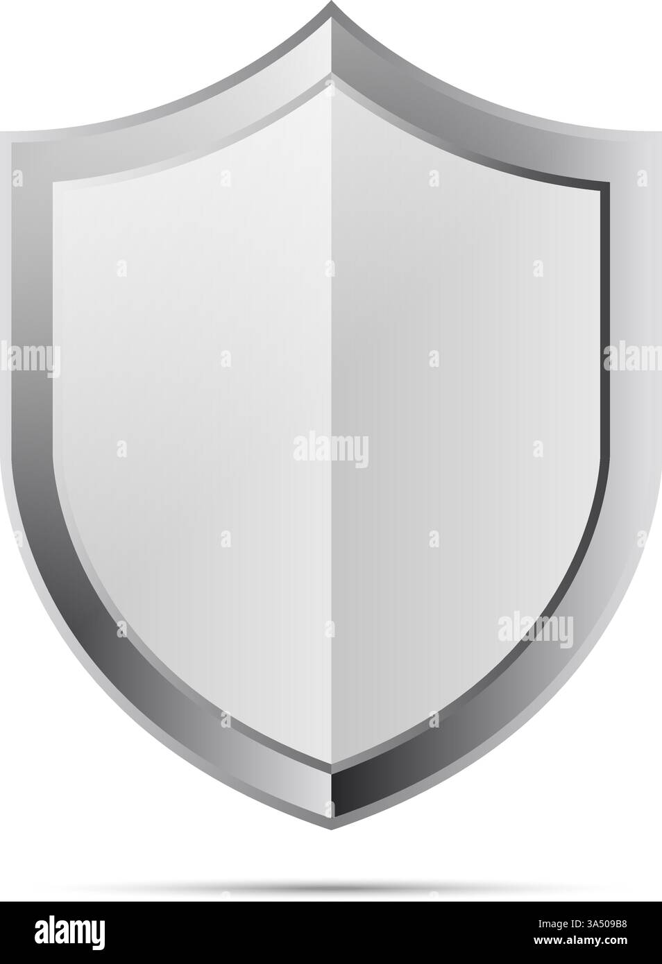 Silver chrome shield icon. Vector illustration Stock Vector Image & Art ...