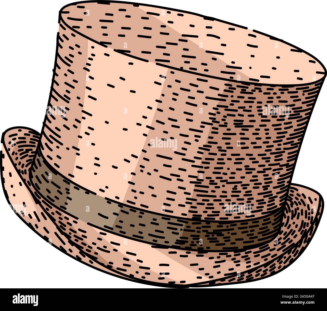 classic top hat sketch hand drawn vector Stock Vector Image & Art - Alamy