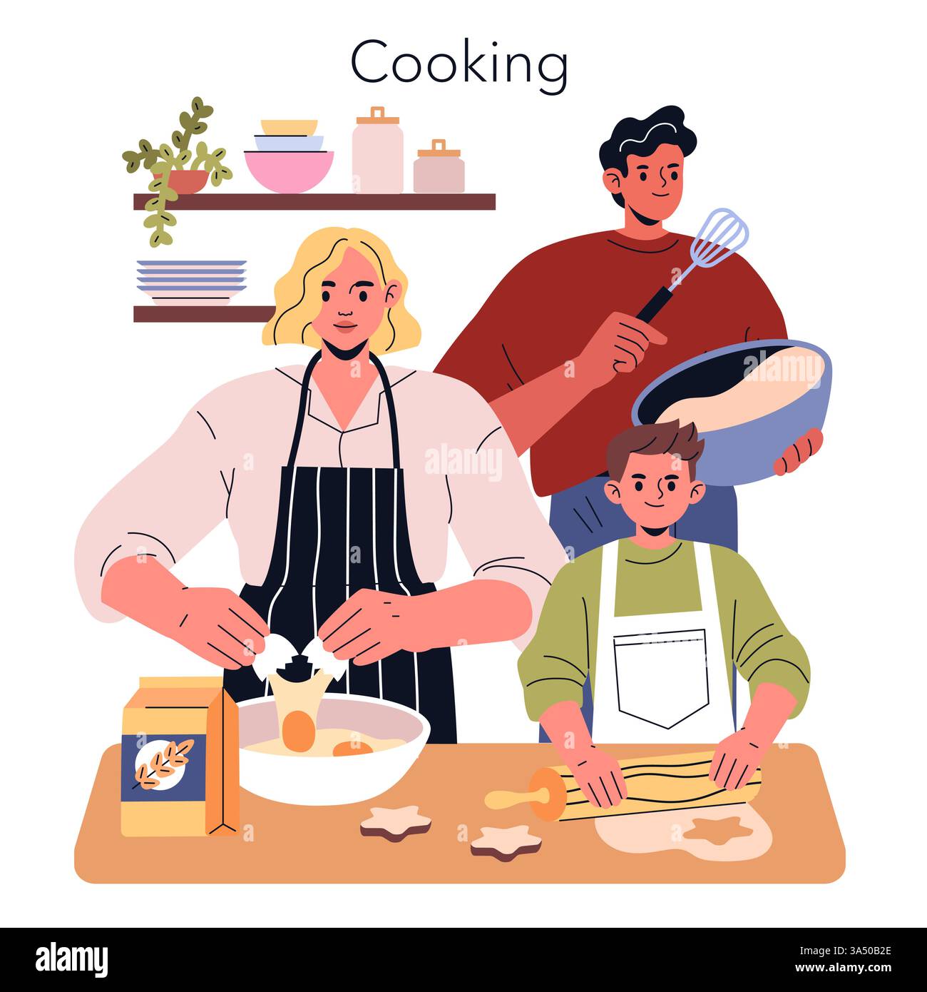 Woman mixing eggs in bowl Cut Out Stock Images & Pictures - Alamy