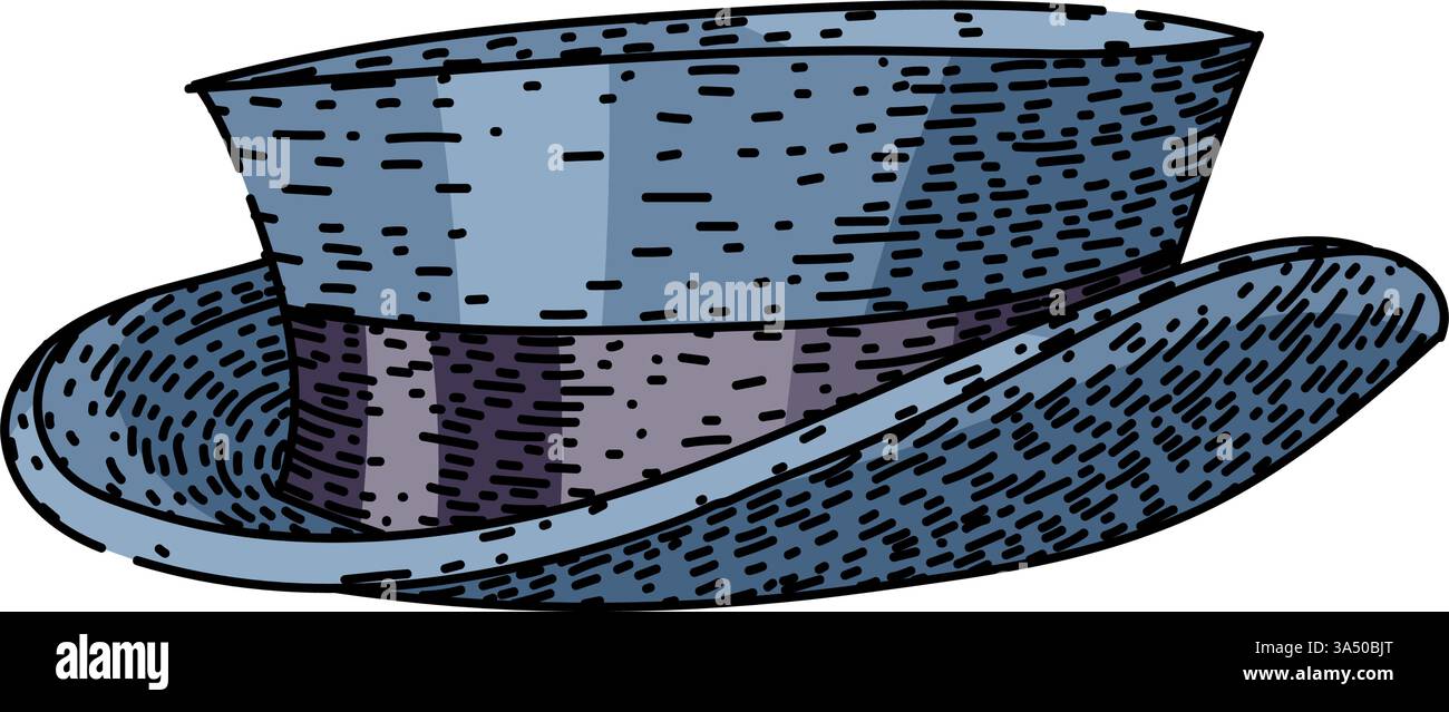 formal top hat sketch hand drawn vector Stock Vector Image & Art - Alamy